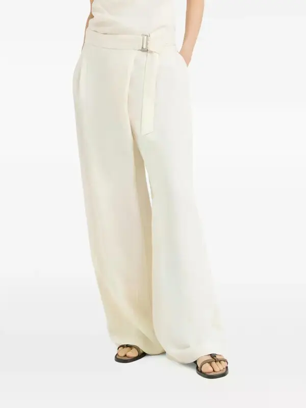 Brunello Cucinelli Belted Wide Leg Trousers