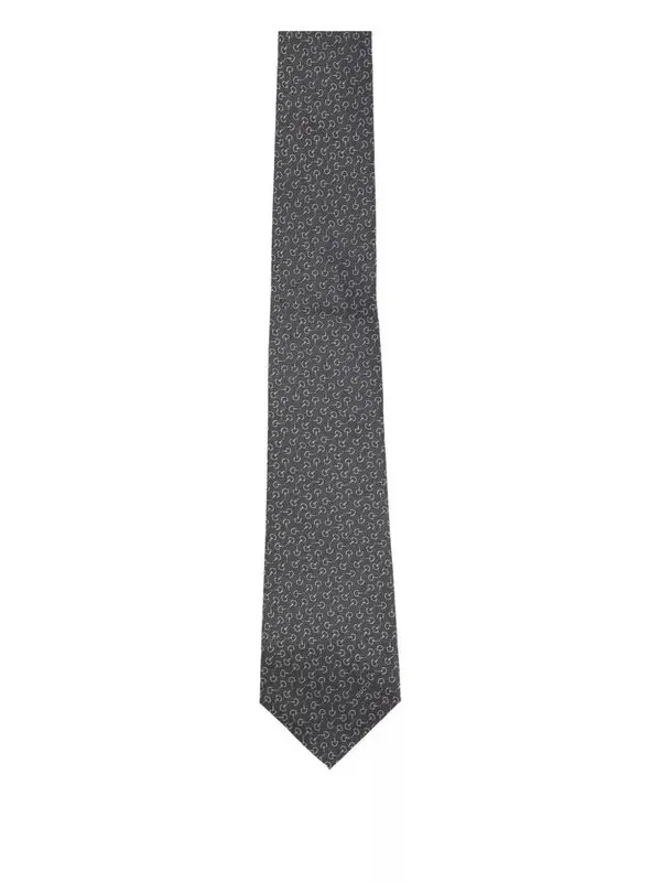 Gucci Silk Horsebit Patterned Neck Tie