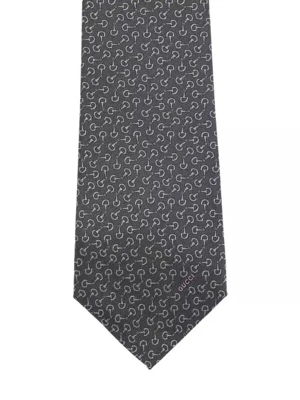 Gucci Silk Horsebit Patterned Neck Tie