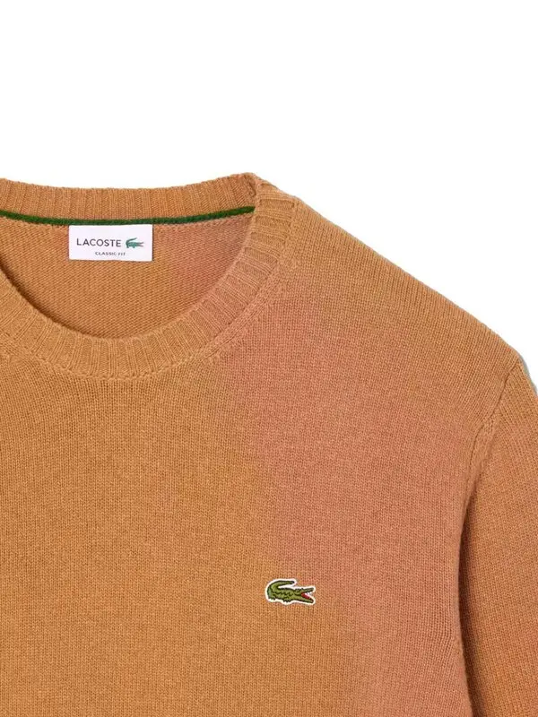 Lacoste Logo Crew-neck Sweater - Brown