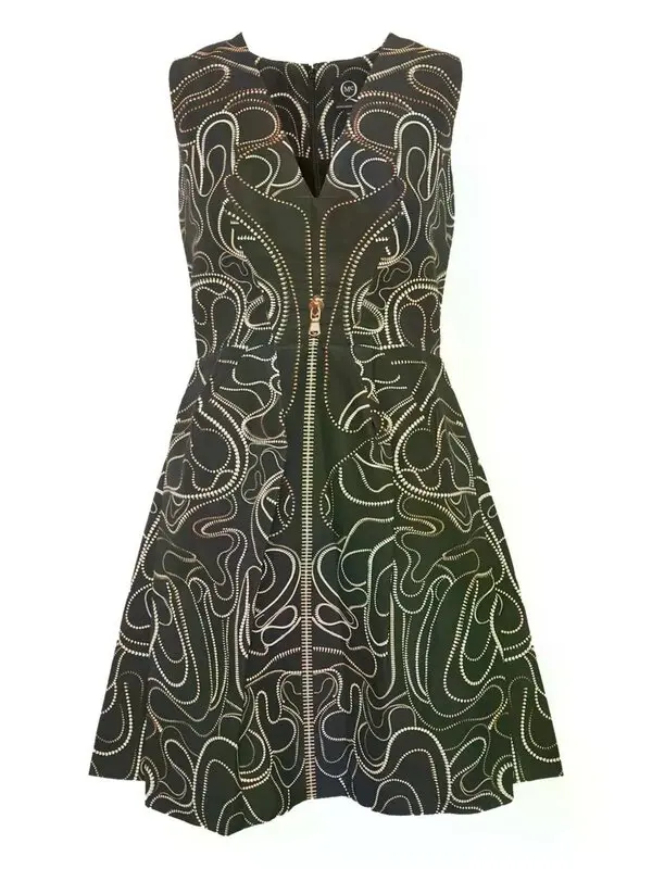 Alexander McQueen Zipper-print Mini Dress