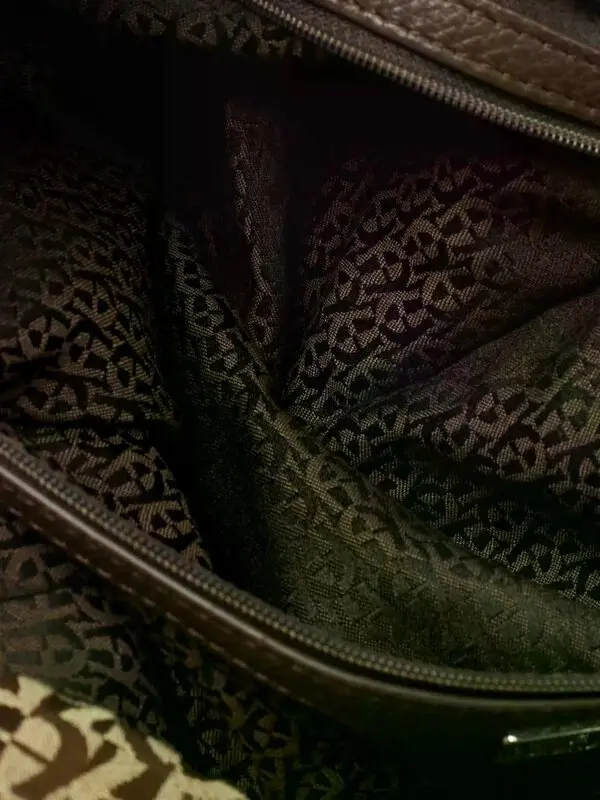 AIGNER Monogram Canvas Shoulder Bag