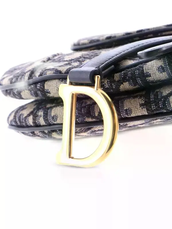 Dior Saddle Oblique Canvas Mini Shoulder Bag - Blue