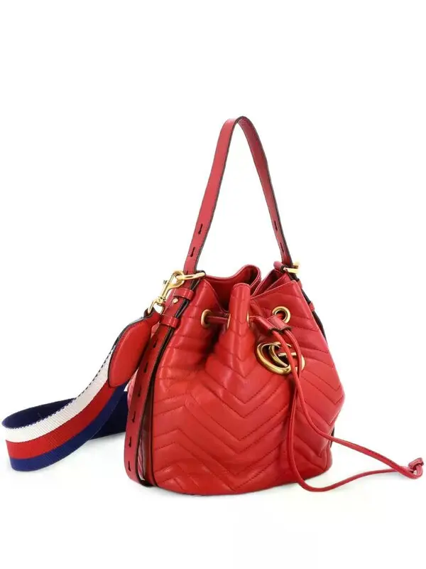 Gucci Gg Marmont Matelasse Leather Small Bucket Bag