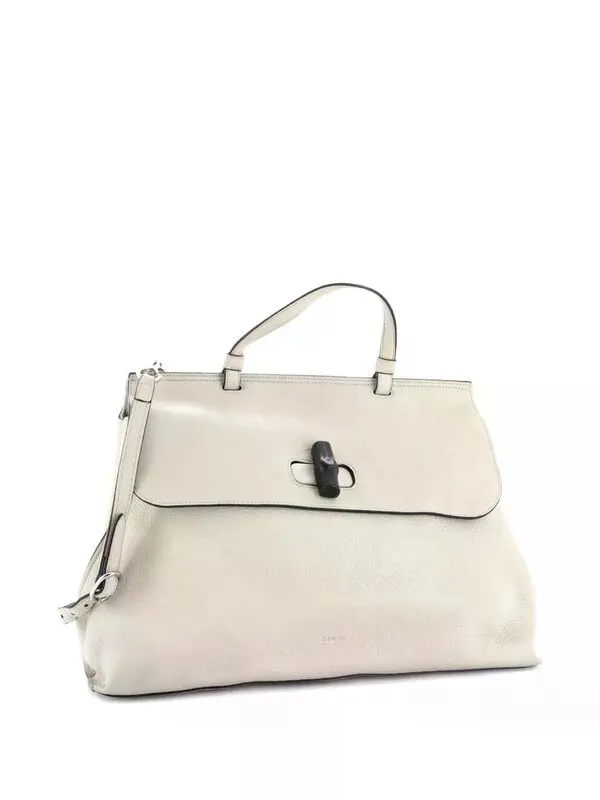 Gucci Bamboo Daily Large Satchel - Neutrals