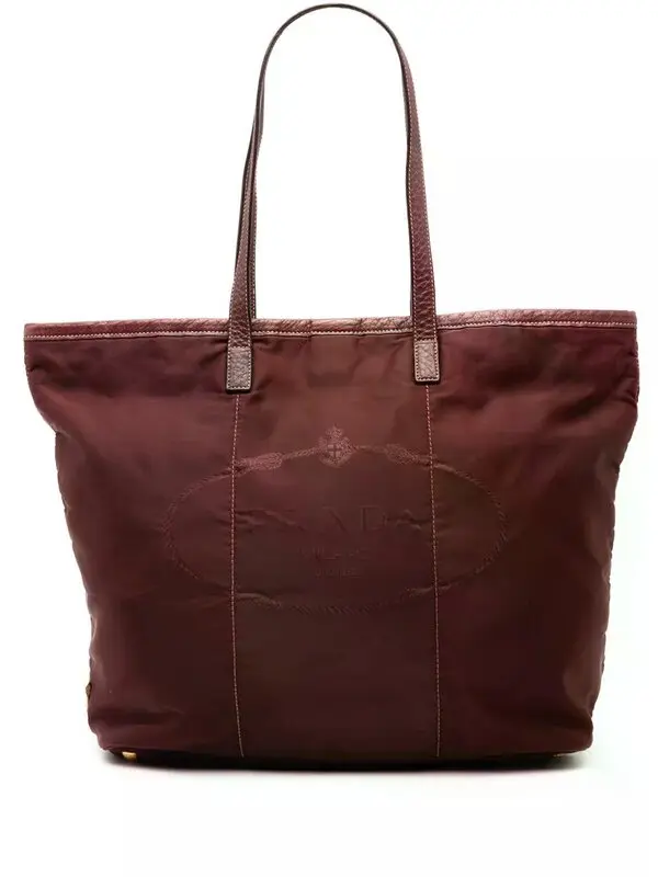 Prada Tessuto Canapa Logo Tote Bag