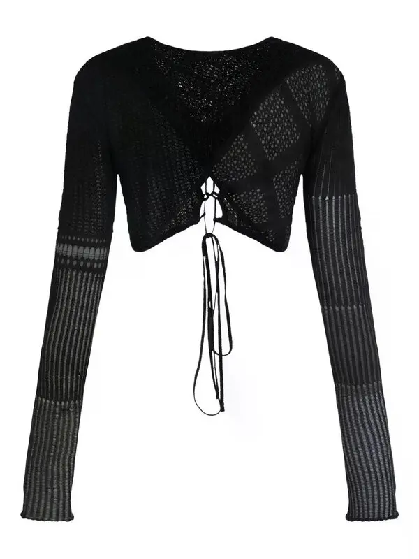 ROBERTA EINER Long-sleeve Lace-up Top