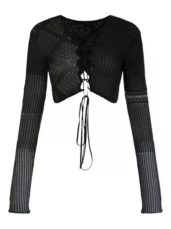ROBERTA EINER Long-sleeve Lace-up Top