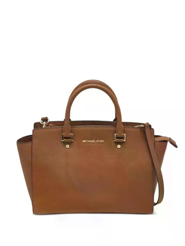 Michael Kors Leather Satchel With Detachable Shoulder Strap