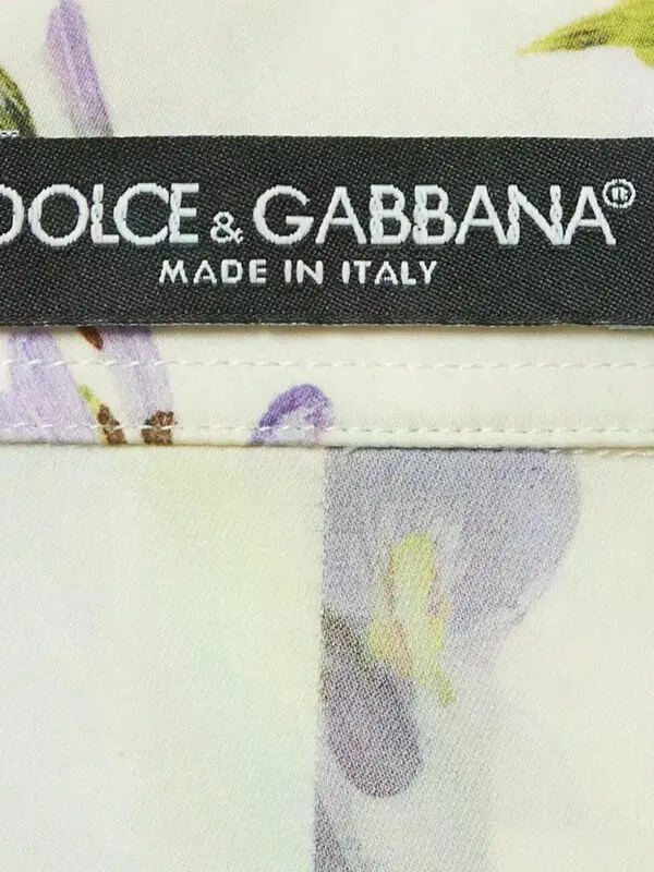 Dolce & Gabbana 2000s Floral Print Silk Button-down Shirt