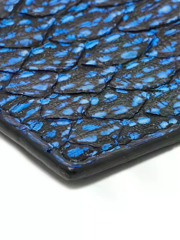 Roberto Cavalli Python-embossed Leather Card Holder