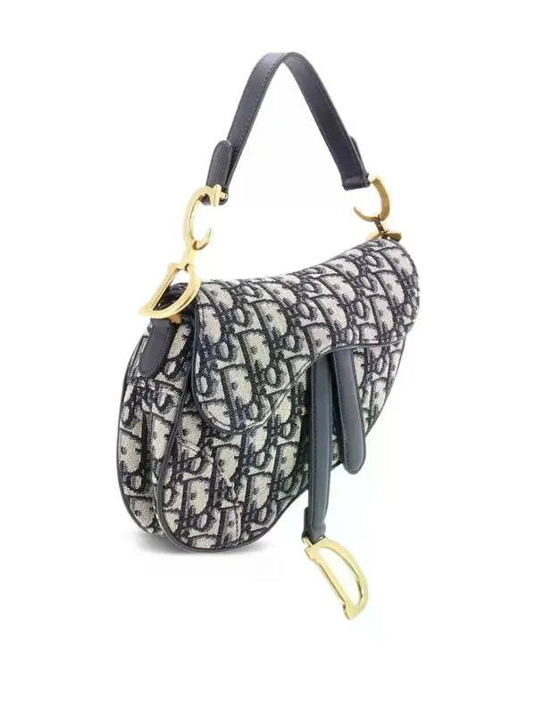 Dior Saddle Handbag Oblique Canvas Mini Shoulder Bag - Blue
