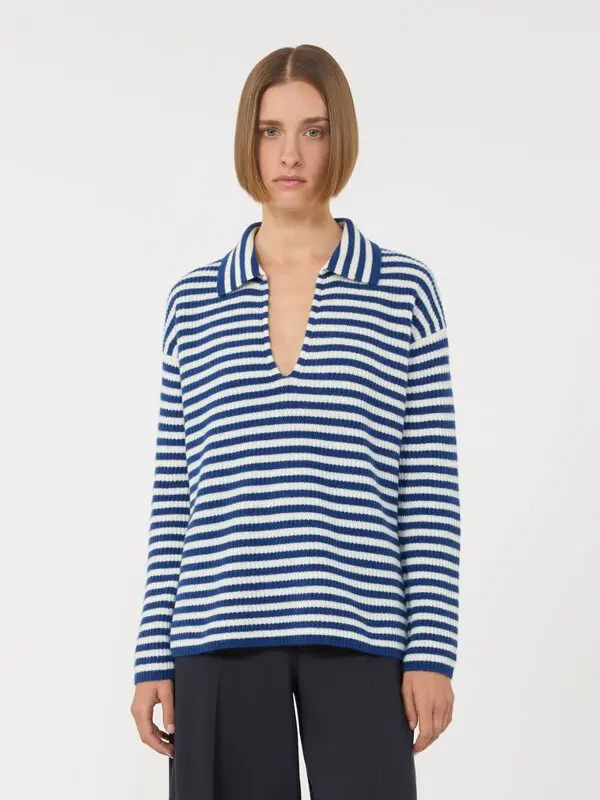 Max Mara Ribbed Cashmere Polo Shirt