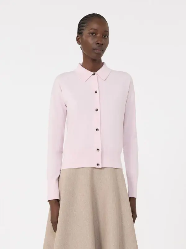 Max Mara Fine Wool Cardigan - Pink