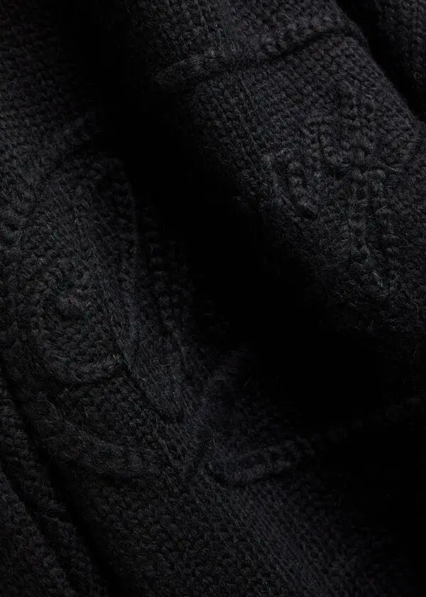 CHERRY LOS ANGELES Logo Knitted Alpaca-blend Henley Jumper