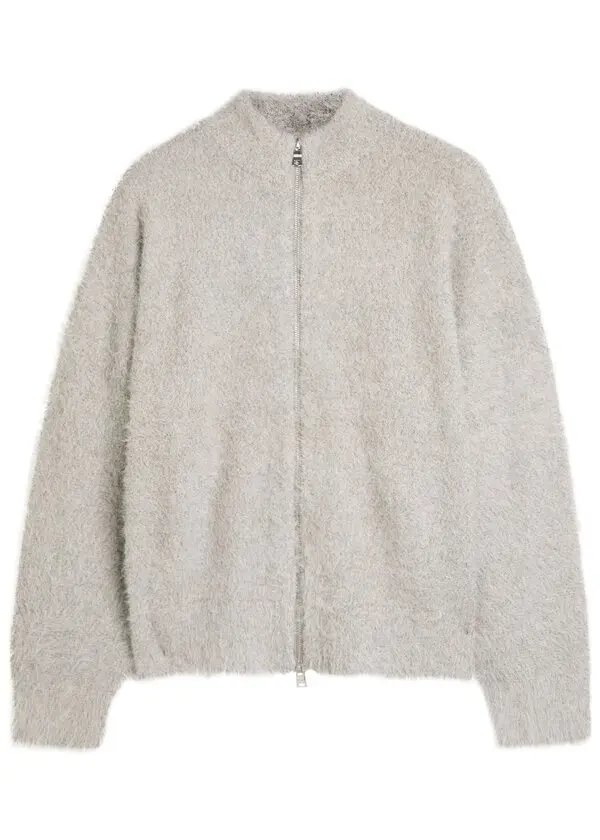 MKI MIYUKI ZOKU Brushed-knit Track Jacket - Grey