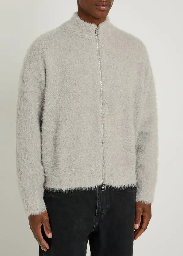 MKI MIYUKI ZOKU Brushed-knit Track Jacket - Grey