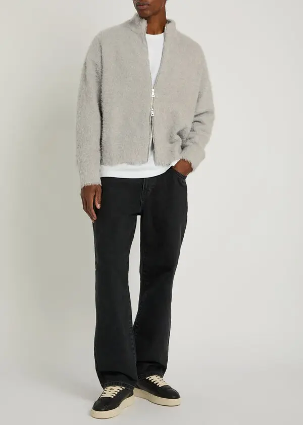 MKI MIYUKI ZOKU Brushed-knit Track Jacket - Grey
