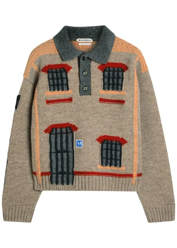 JW Anderson House Wool Polo Jumper