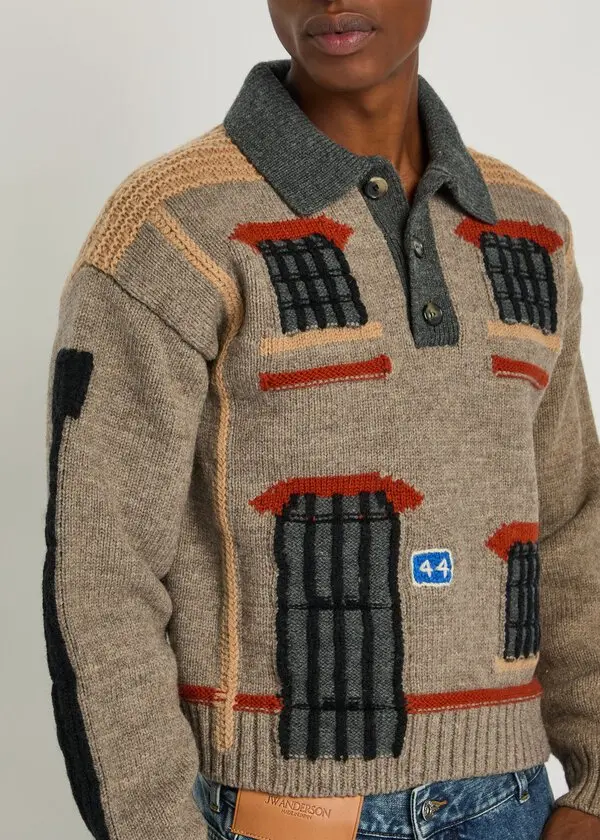 JW Anderson House Wool Polo Jumper