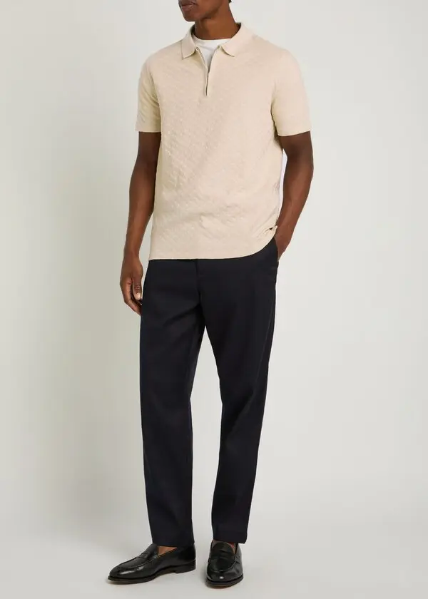 Paul Smith Textured Cotton Polo Shirt