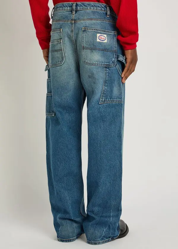 CHERRY LOS ANGELES Paint-effect Wide-leg Jeans