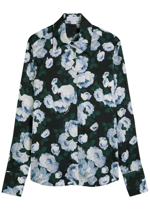 Stella McCartney Floral-print Satin Shirt - Multicoloured 1