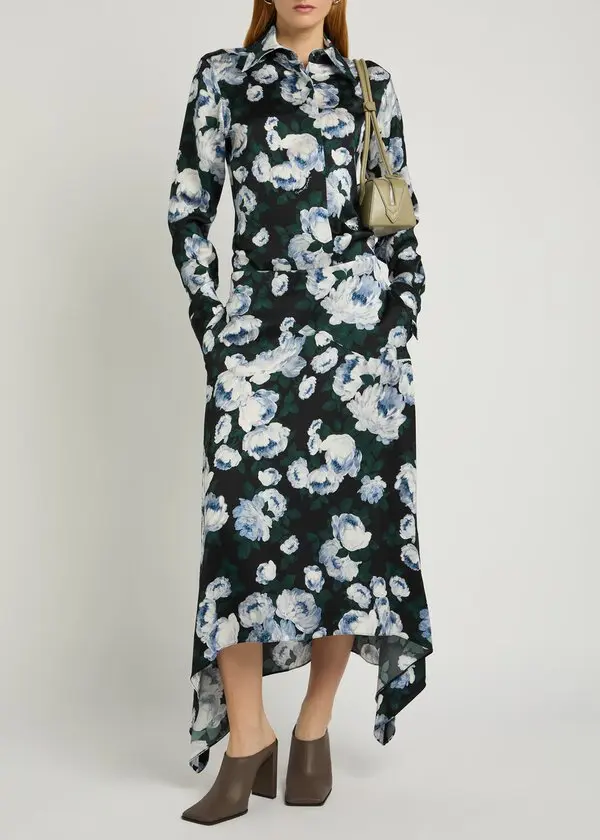 Stella McCartney Floral-print Satin Shirt - Multicoloured 1