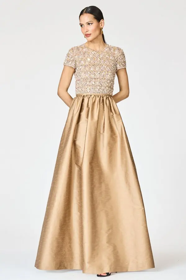 Sachin & Babi Embellished London Gown - Cafe