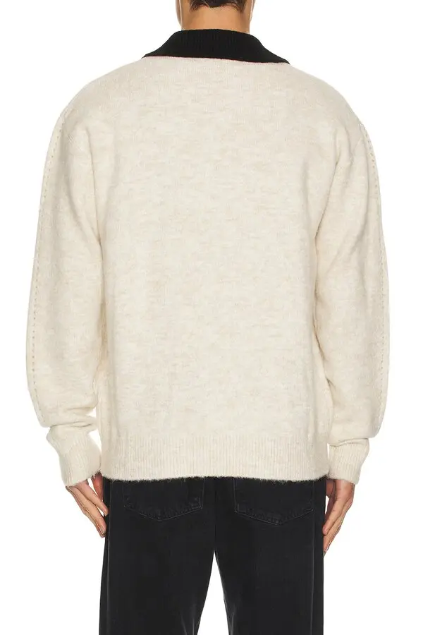 We11Done Brushed Contrast Knit Top