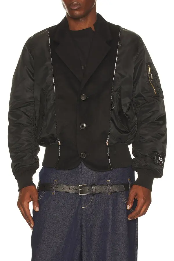 SPENCER BADU Alpha Bomber Jacket - Black