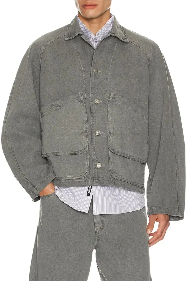 LE17SEPTEMBRE Garment Dyed Denim Hunting Jacket