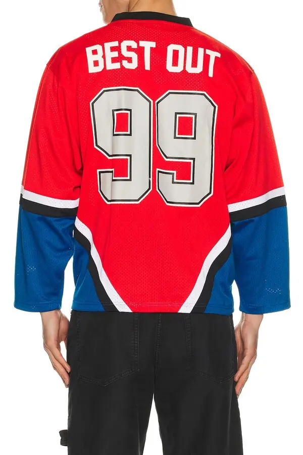 BADFRIEND Hockey Jersey - Red & Navy