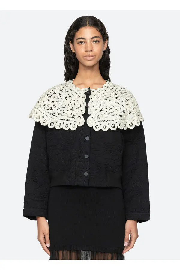 Sea Adelina Cropped Lace Jacket