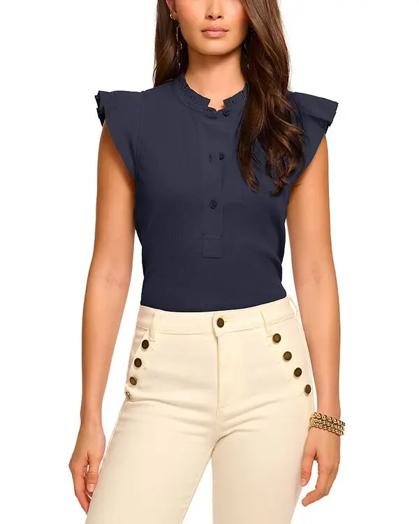 Ramy Brook Skims Plunge Bodysuit - Navy