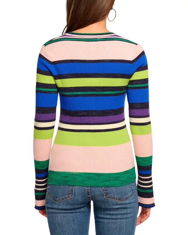 Ramy Brook Emma Striped Merino Wool Cardigan
