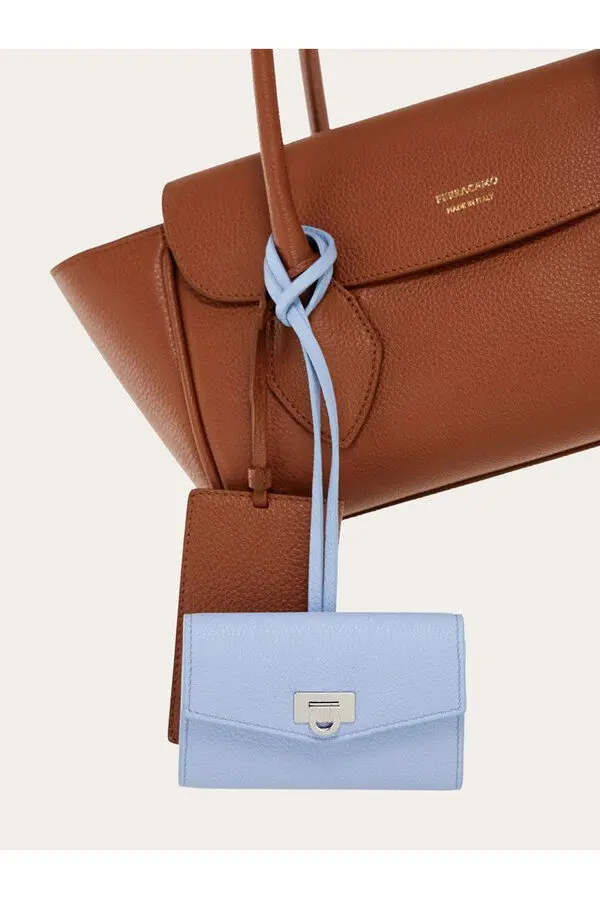 FERRAGAMO Card Holder Charm - Denim