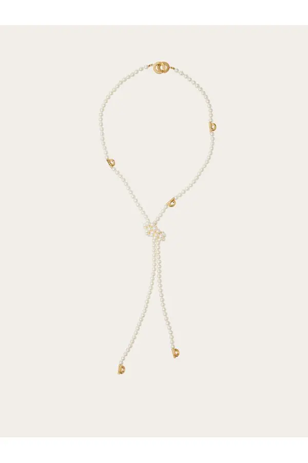 FERRAGAMO Pearl Necklace - Gold
