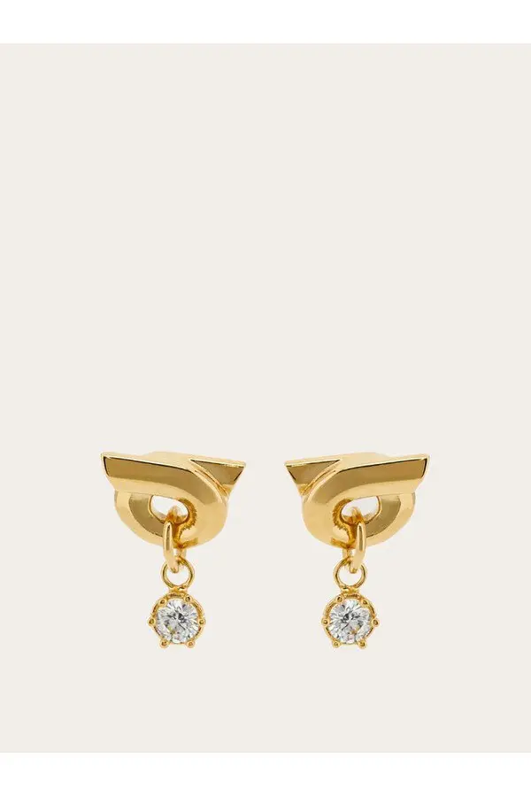 FERRAGAMO Gancini Pendant Earrings - Gold