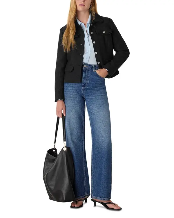 Whistles Lucie Crop Boucle Jacket