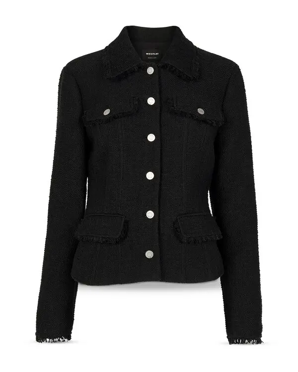 Whistles Lucie Crop Boucle Jacket
