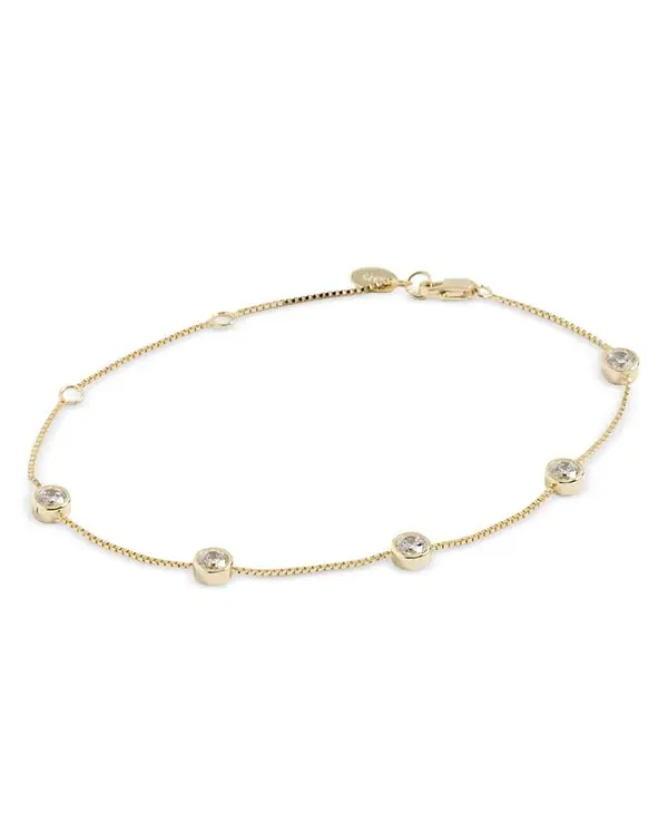 Shashi Emily Cubic Zirconia Station Bracelet - Two Tone