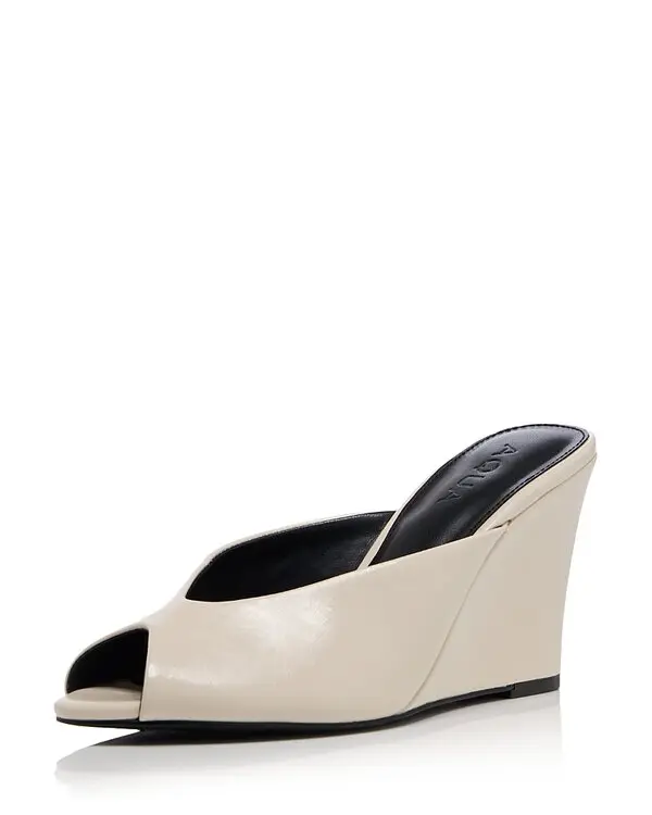 Aqua Astra Wedge Pumps - Bone