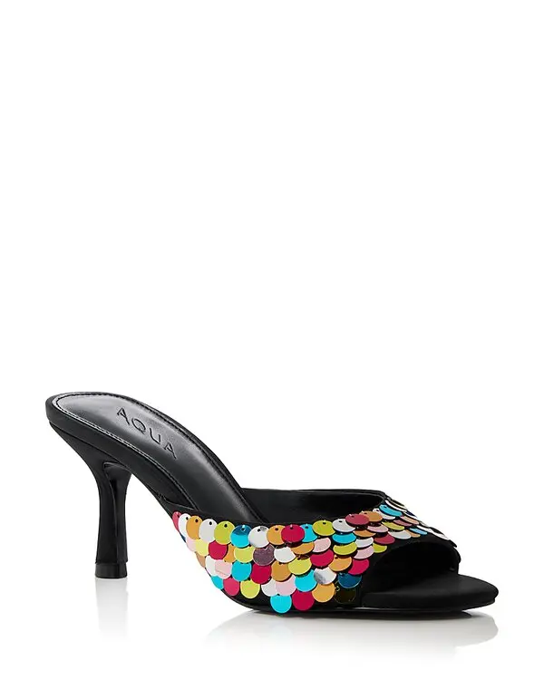 Aqua Shely Sequin Mules