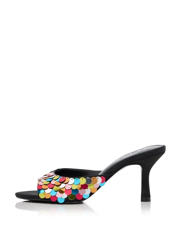 Aqua Shely Sequin Mules