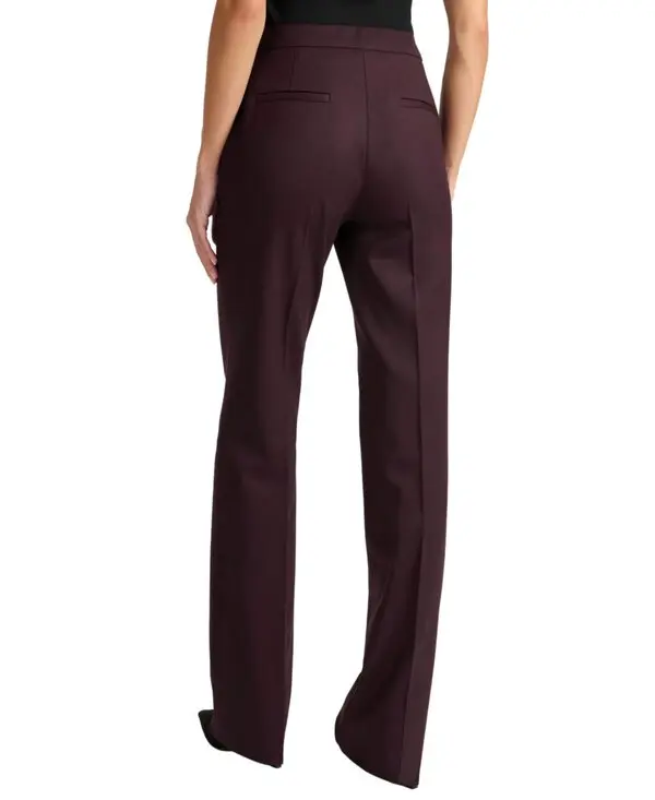 Santorelli Amara Virgin Wool Stretch Straight Leg Pants