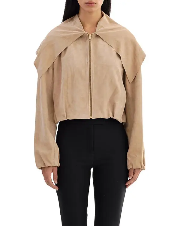 LAMARQUE Suede Scarf Jacket