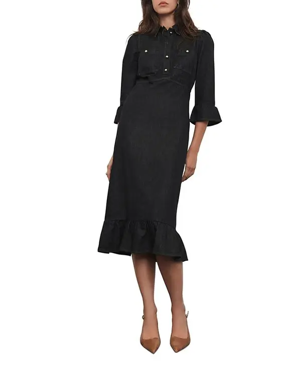 Mint Velvet Denim Midi Shirt Dress