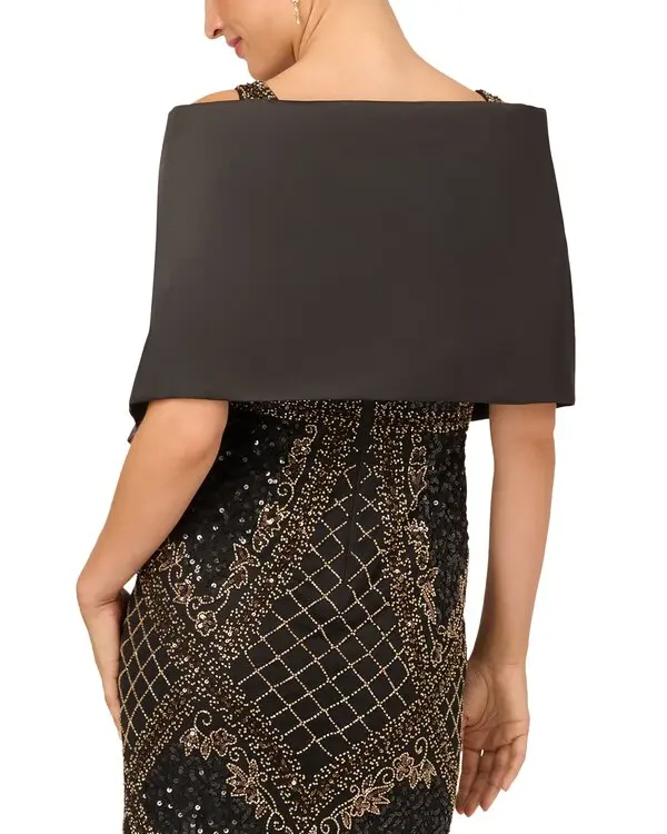 Adrianna Papell Mikado Embellished Wrap