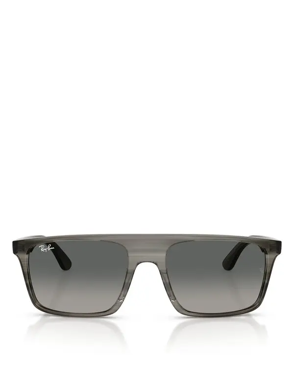 Ray-ban Square Frame Sunglasses - Striped/gradient Grey